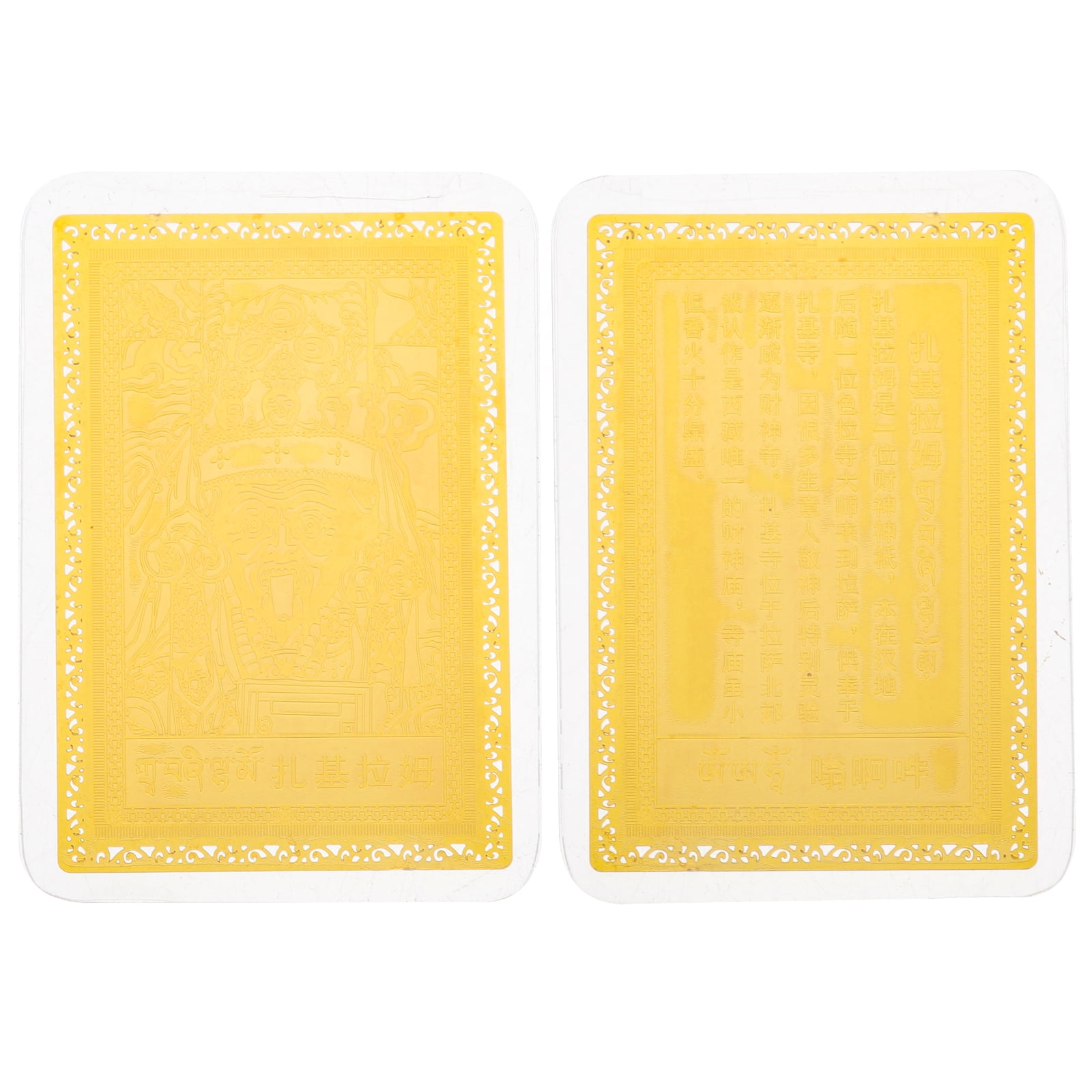 Fovewise 2pcs Amulet Card Chinese Tibetan Amulet Card Auspicious Card ...