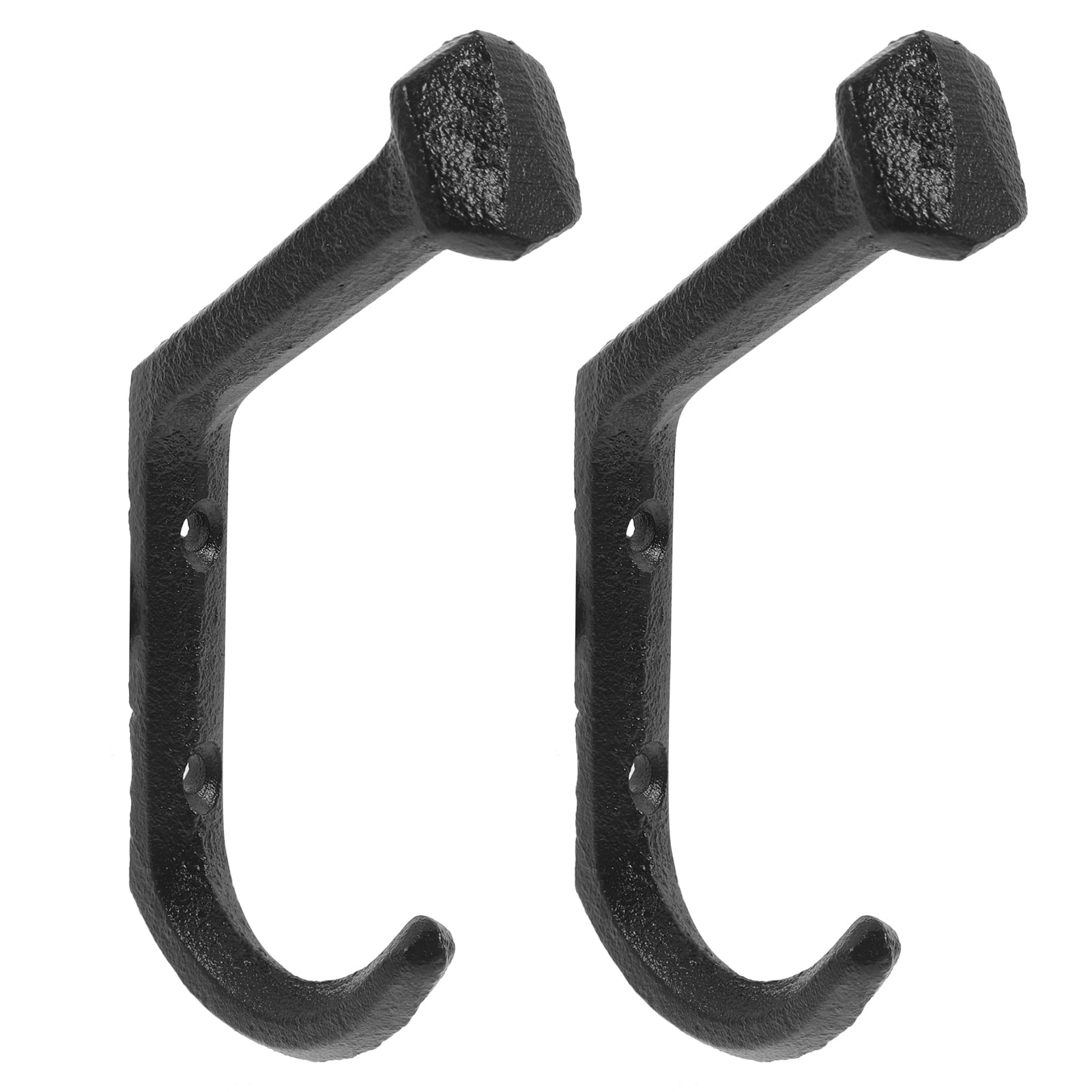 Fovewise 2pcs Vintage Cast Iron Hooks for Wall Rustic Coat Hanger Hooks ...