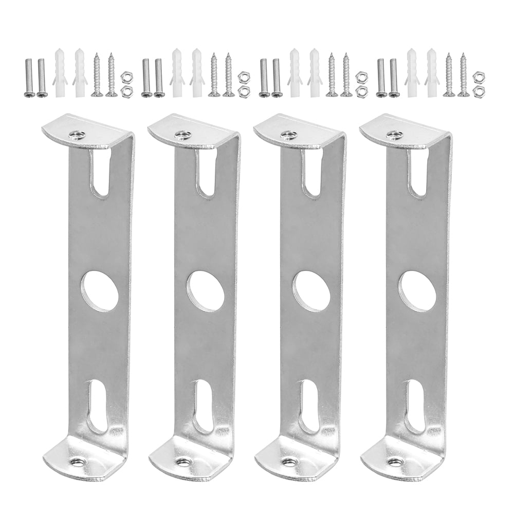 Raindrops Durable Iron Mounting Bracket for Lamp with Sturdy Design and Silver Finish 4 Sets 105 ...