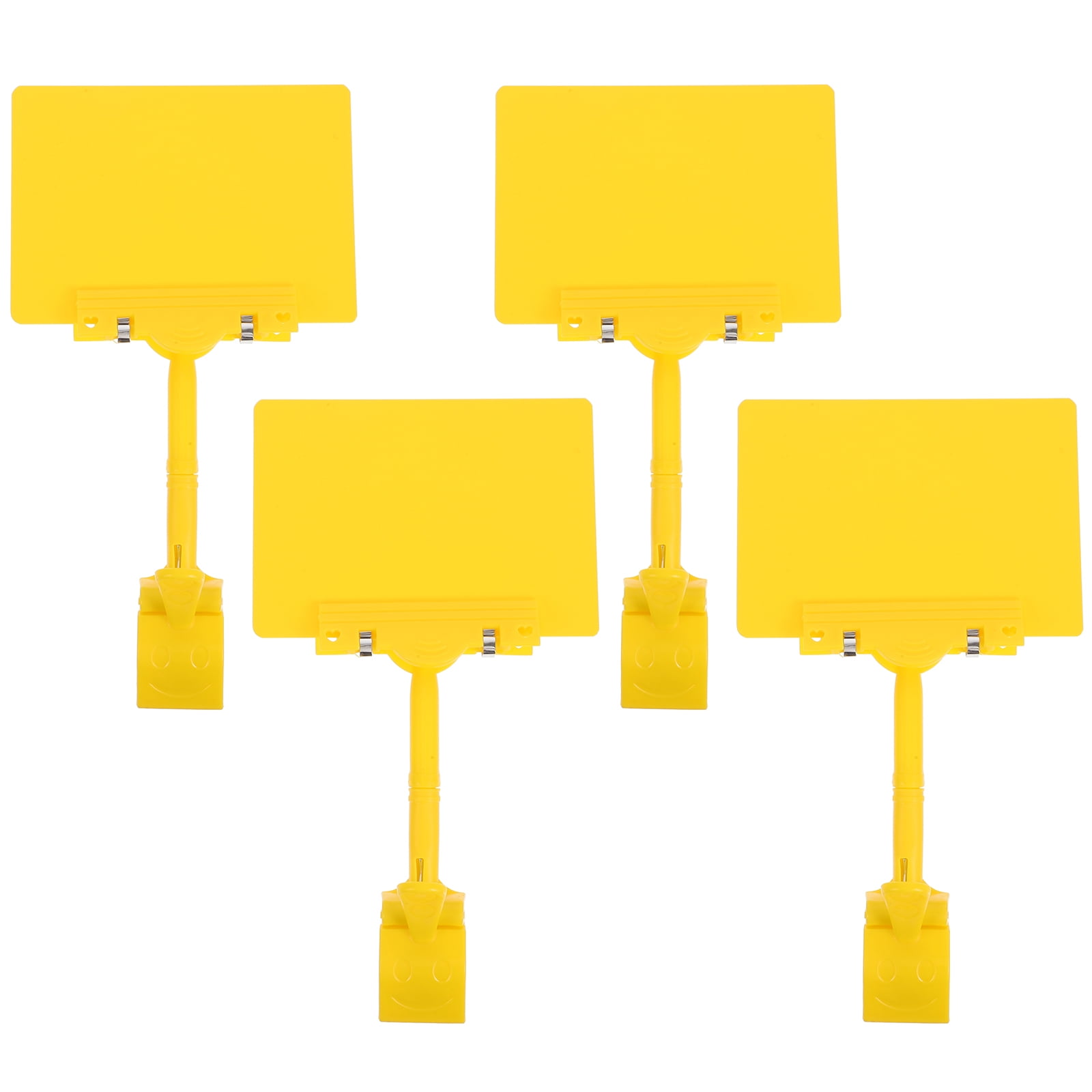 Fovewise 4pcs Adjustable Clip-On Sign Holder Writable Mini Chalkboard ...