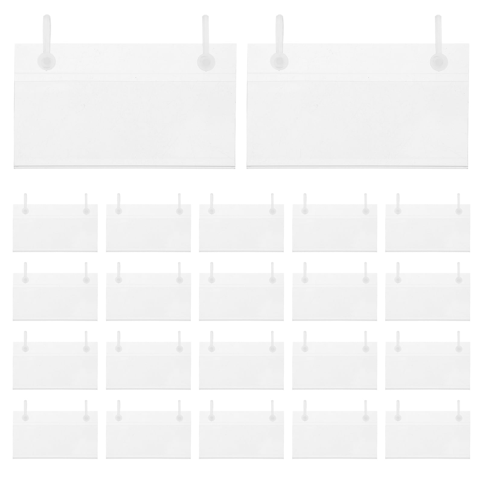 Fovewise 50pcs Clear Plastic Label Holders for Shelves Transparent ...