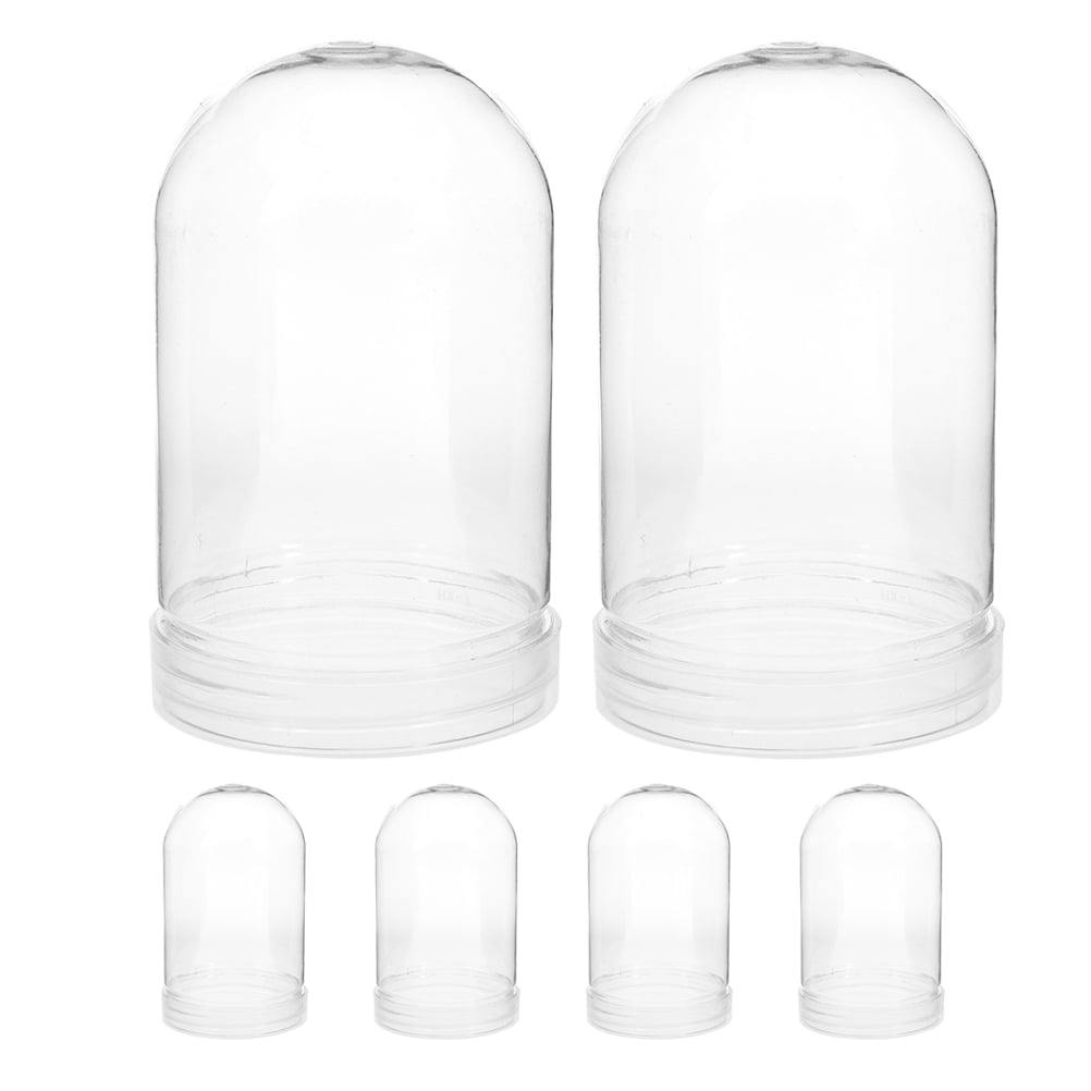 Fovewise 6pcs Christmas Diy Snow Globe Plastic Snow Globe With Bottom ...