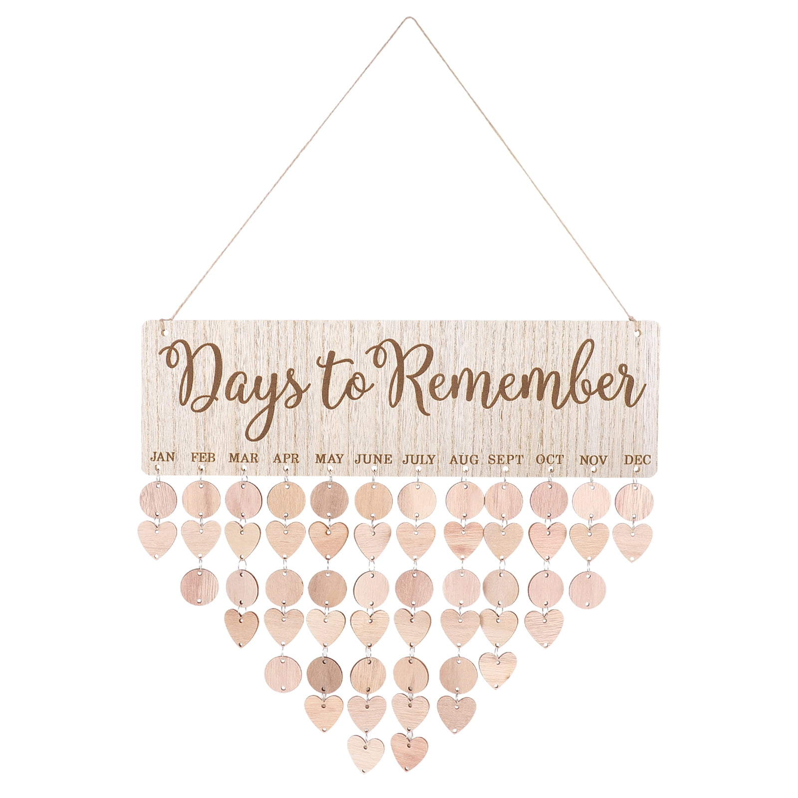 Fovewise LIOOBO DIY Wooden Birthday Reminder Sign Board Wall Hanging ...