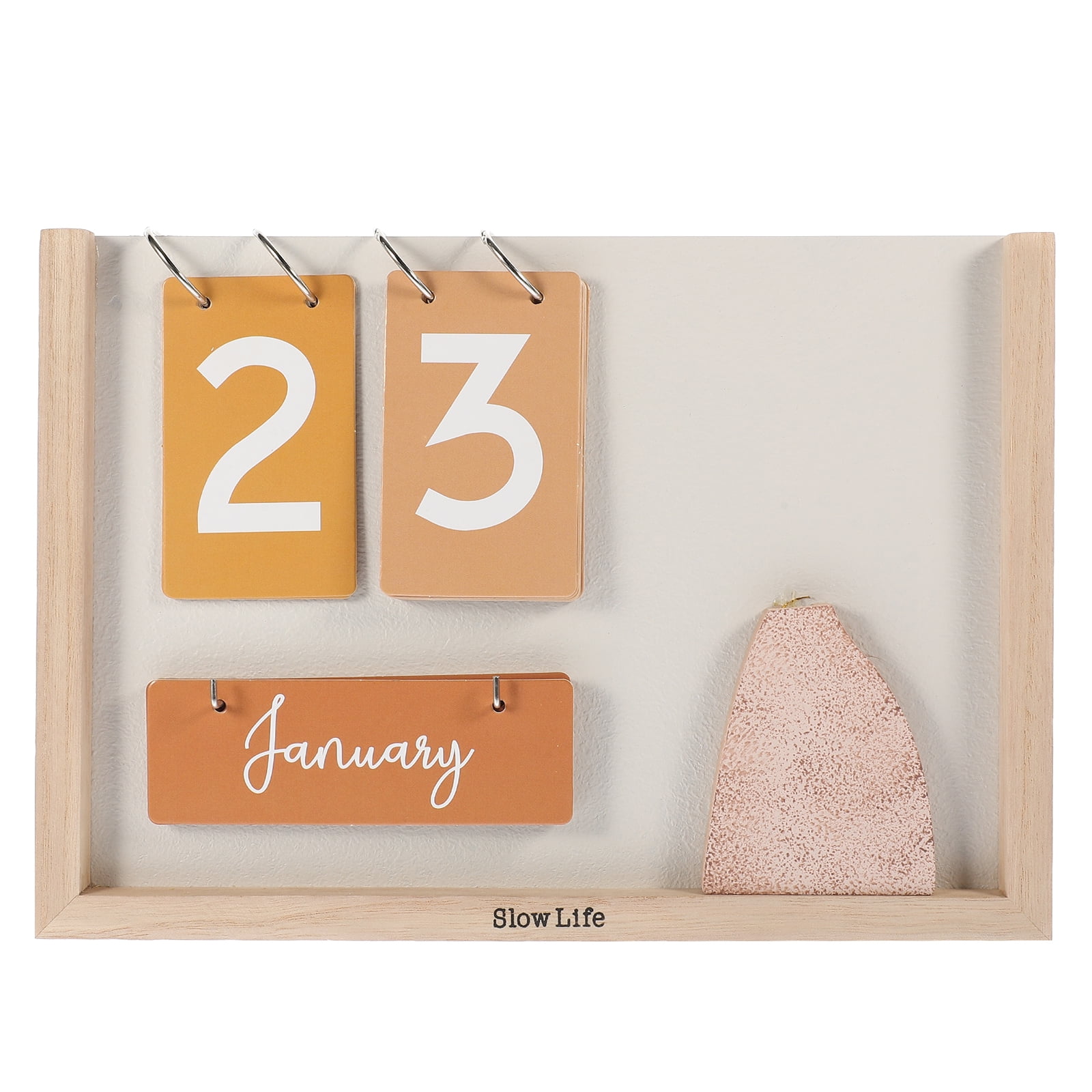 Fovewise Office Desk Standing Calendar Wooden Based Calendar Cardboard ...