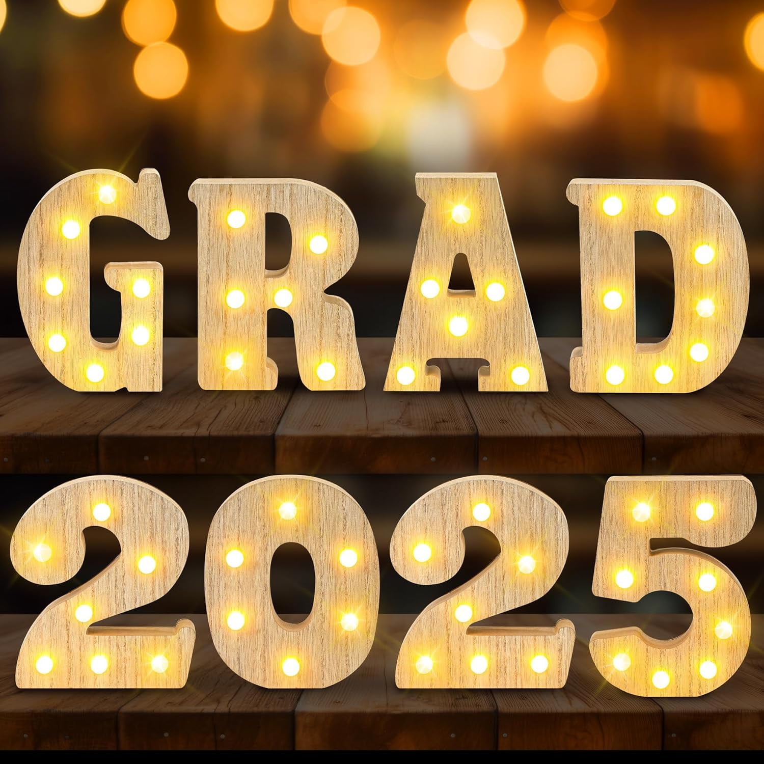 Fovths 2025 Graduation Decorations 8 Piece LED Light up Letters Grad ...