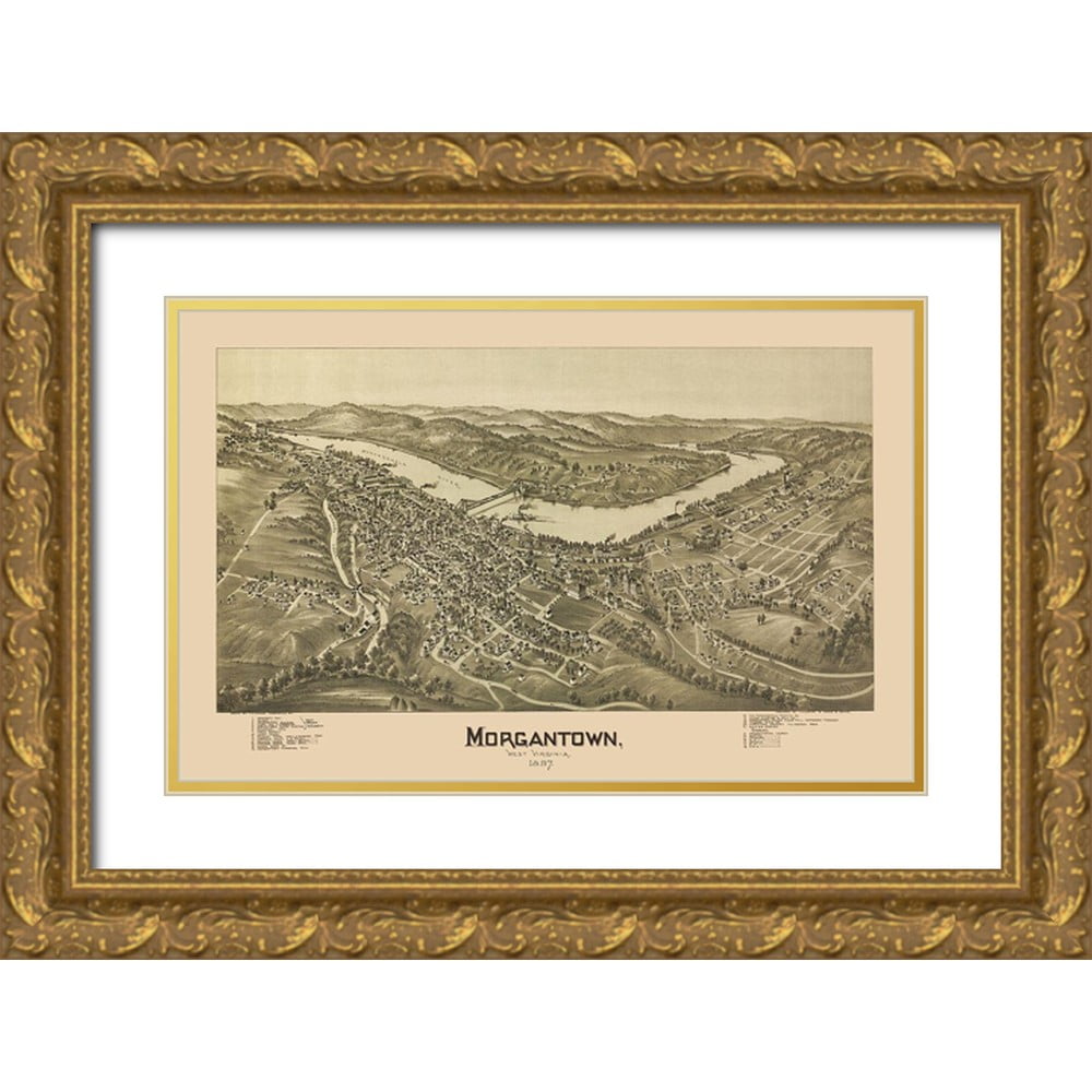 Fowler 14x10 Gold Ornate Wood Framed with Double Matting Museum Art ...