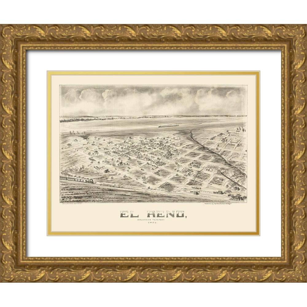 Fowler 14x12 Gold Ornate Wood Framed with Double Matting Museum Art ...