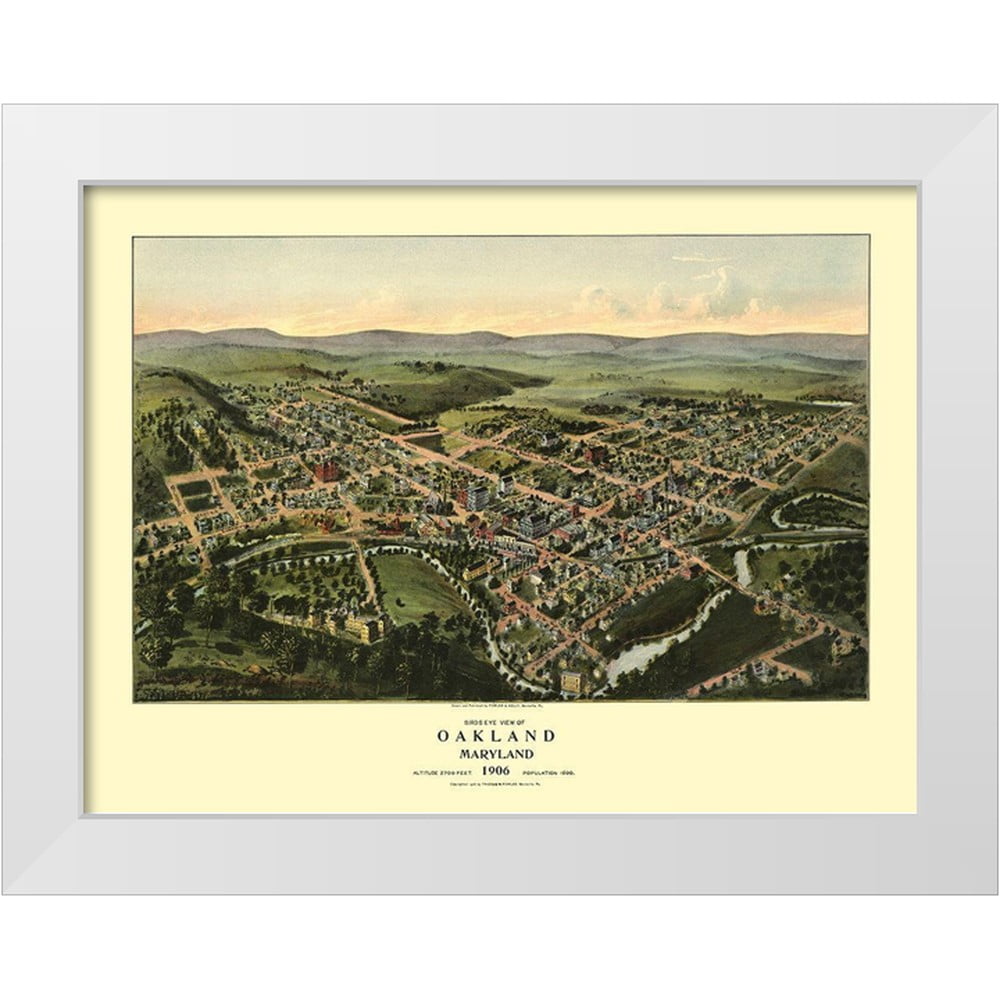 Fowler 14x12 White Modern Wood Framed Museum Art Print Titled - Oakland ...