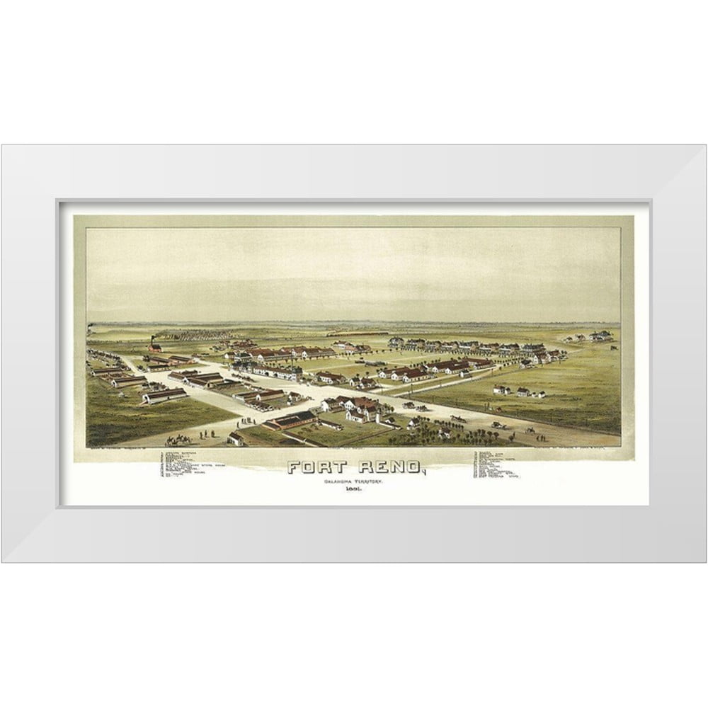 Fowler 14x9 White Modern Wood Framed Museum Art Print Titled - Fort ...