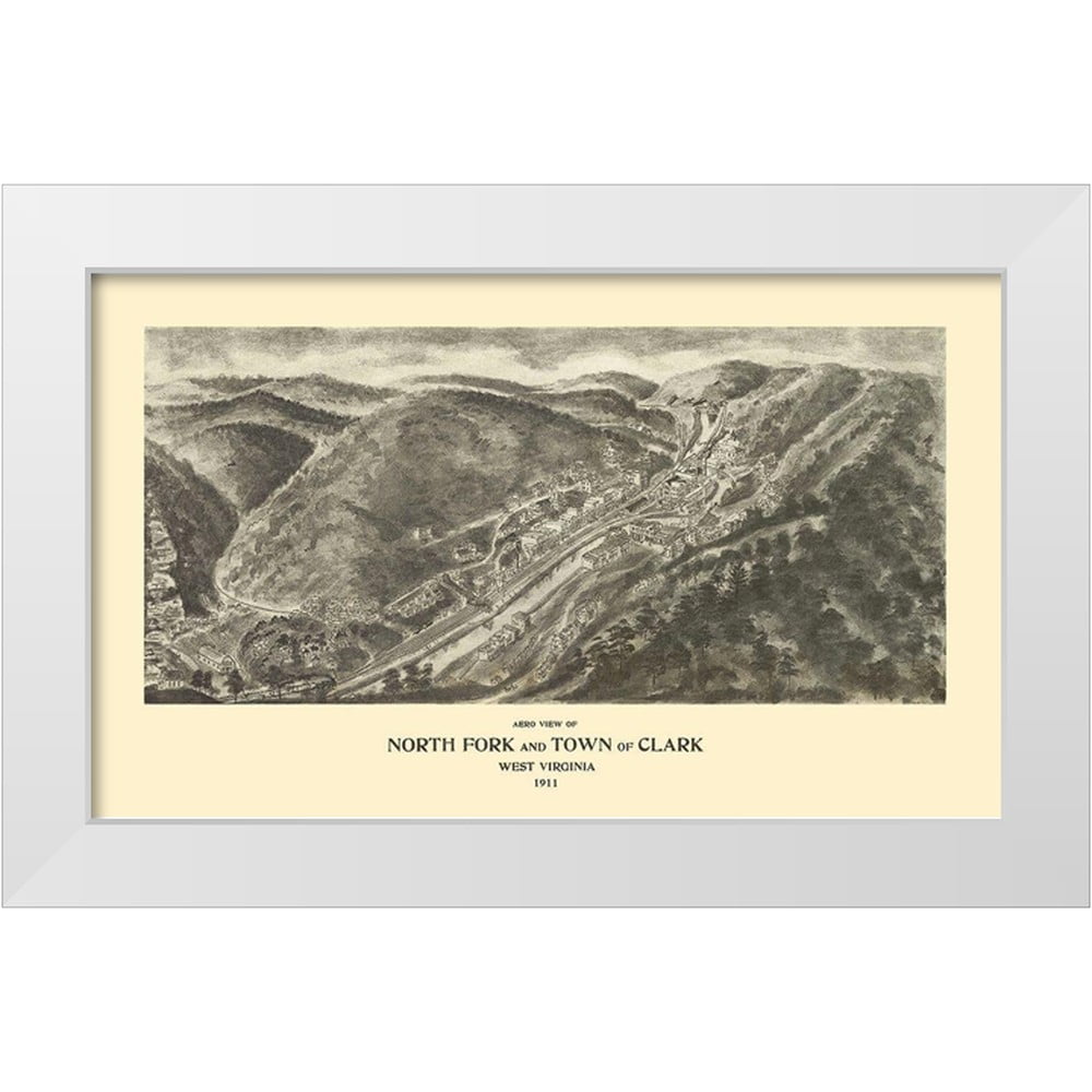 Fowler 18x12 White Modern Wood Framed Museum Art Print Titled - North ...