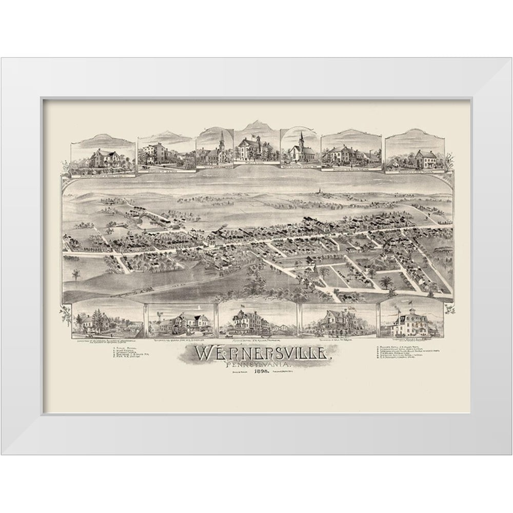 Fowler 18x14 White Modern Wood Framed Museum Art Print Titled ...