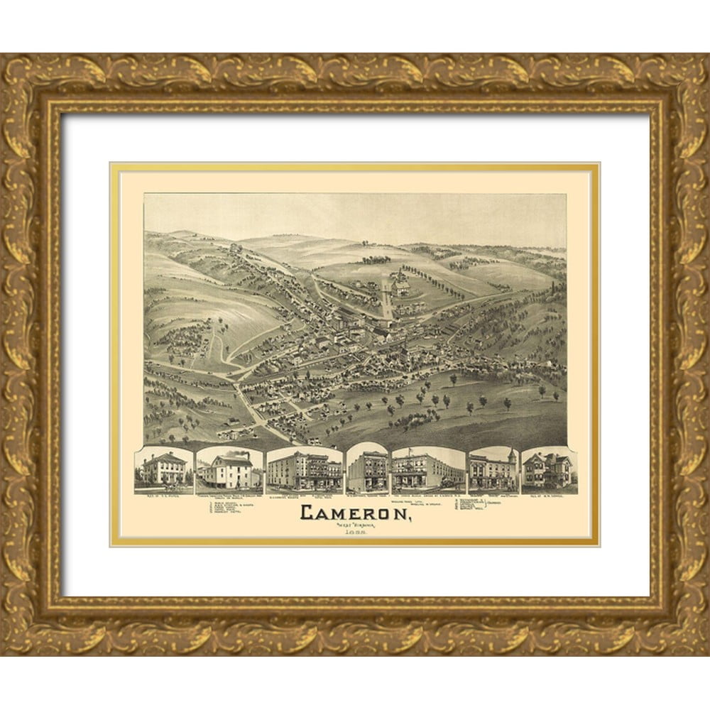 Fowler 18x15 Gold Ornate Wood Framed with Double Matting Museum Art ...