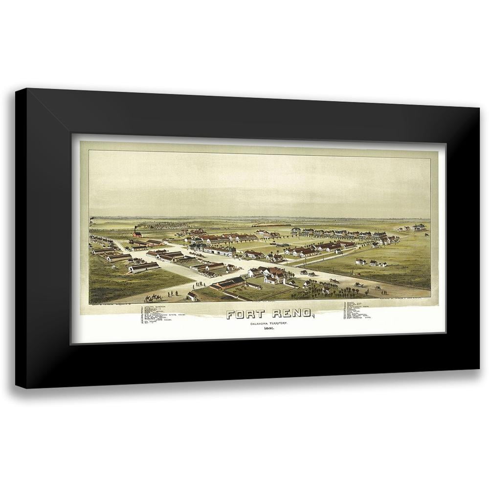 Fowler 24x14 Black Modern Framed Museum Art Print Titled - Fort Reno ...