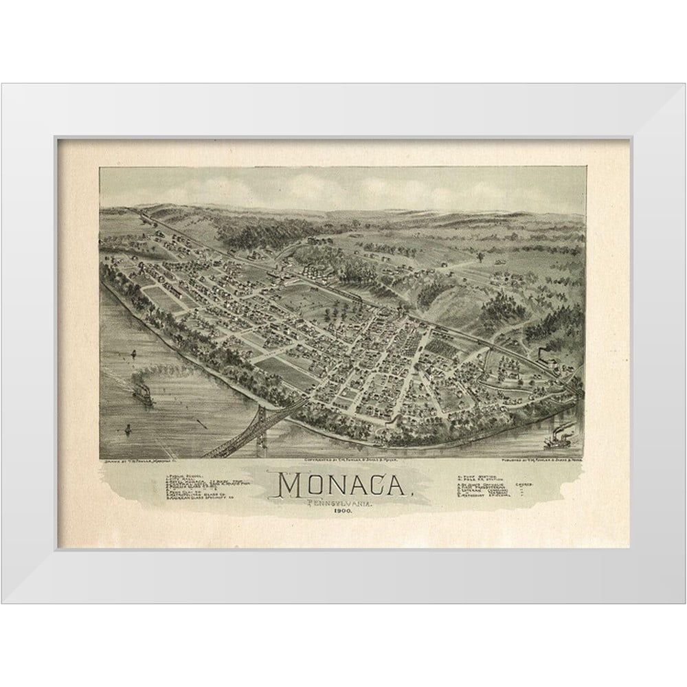 Fowler 24x18 White Modern Wood Framed Museum Art Print Titled - Monaca ...