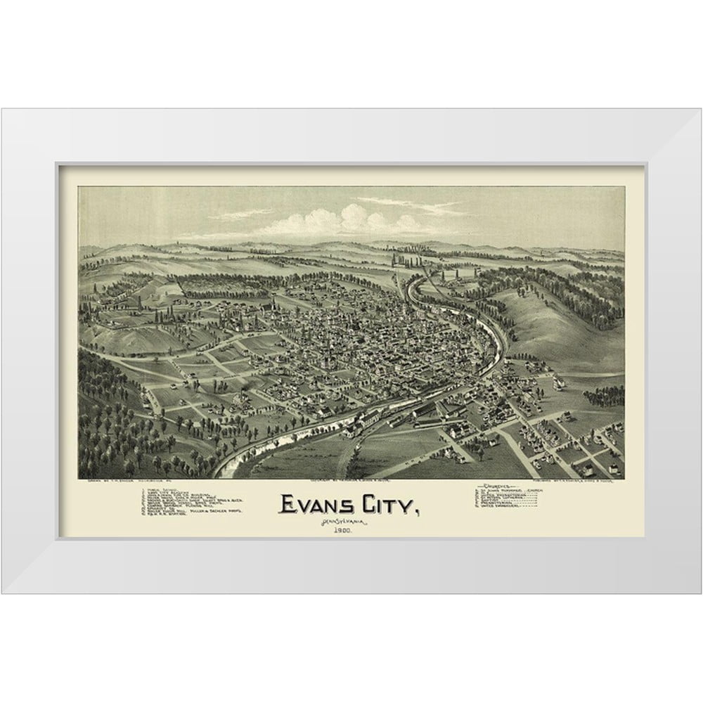 Fowler 32x22 White Modern Wood Framed Museum Art Print Titled - Evans ...