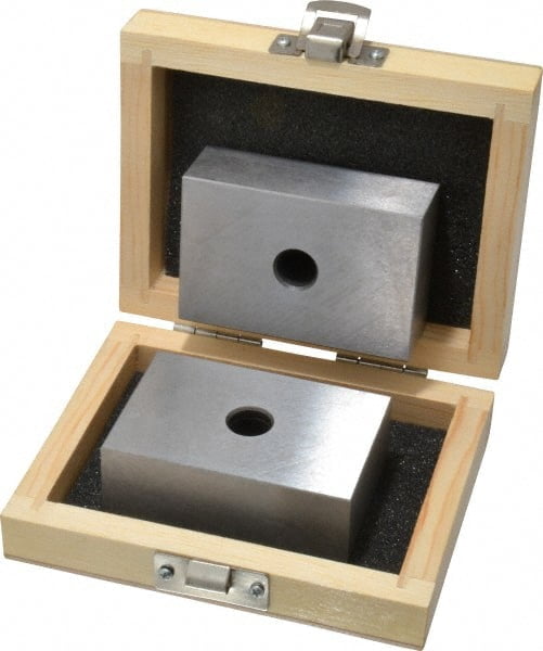 0.0003 Squareness Per Inch, Hardened Steel, 1-2-3 Block with 1 Hole ...