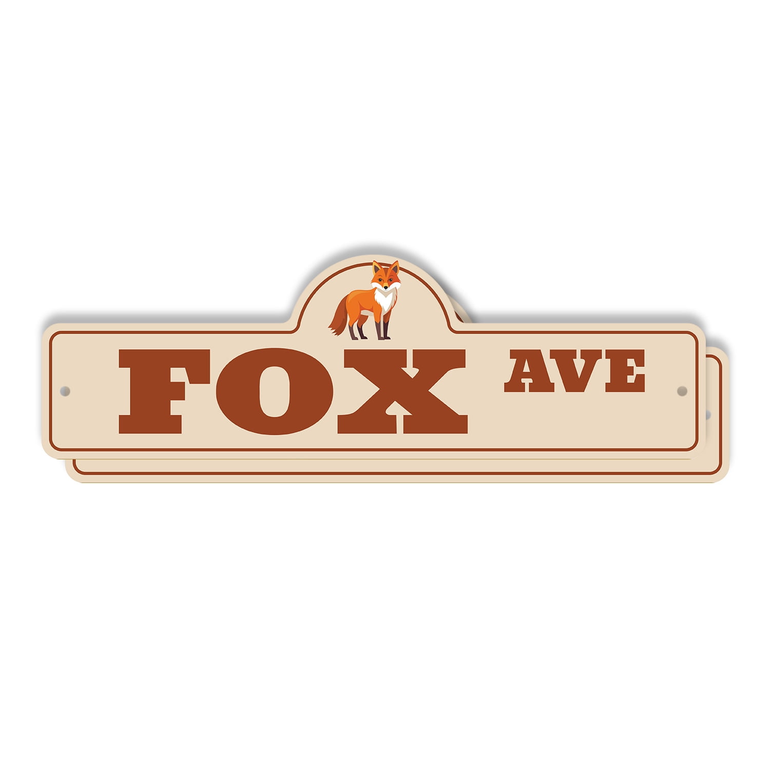 Fox (2 Pack) Plastic Street Sign - 7 Inch X 20 Inch Gift Animal ...