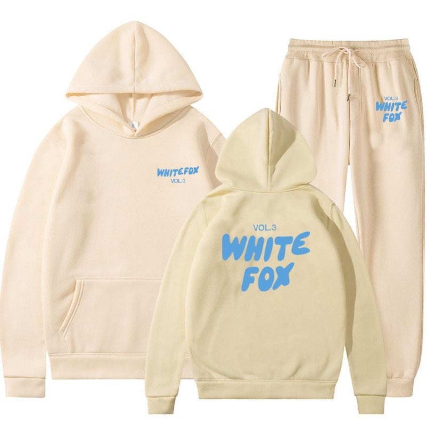 Fox 2 Piece Tracksuit Outfits for Women Men, Letter Print Couples ...
