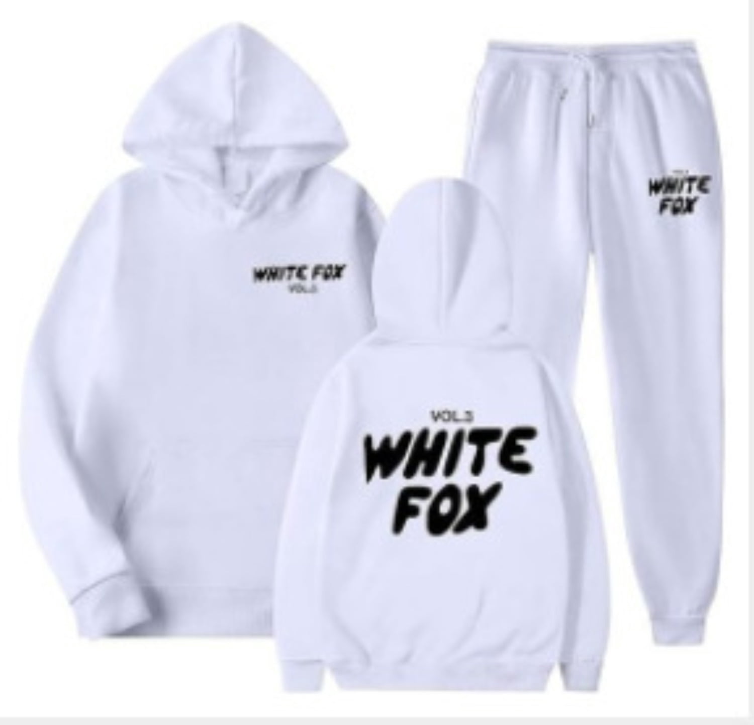 Fox 2 Piece Tracksuit Outfits for Women Men, Letter Print Couples ...