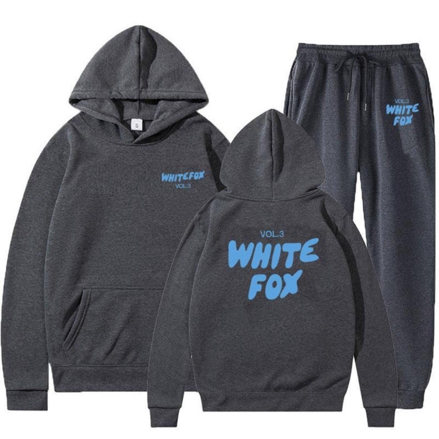 Fox 2 Piece Tracksuit Outfits for Women Men, Letter Print Couples ...