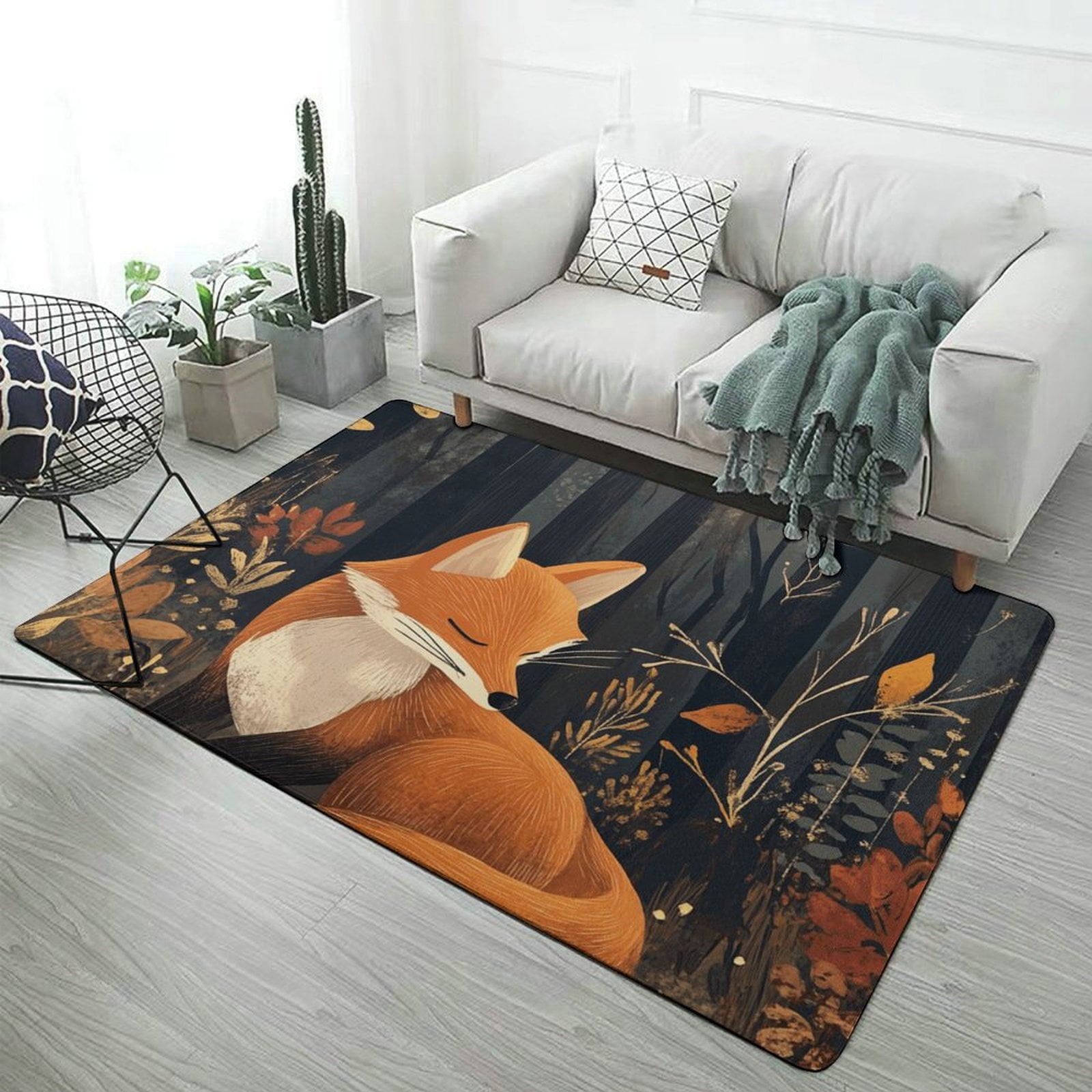 Fox (3) Area Rugs Carpet Suitable for Living Room Kitchen Bedroom ...
