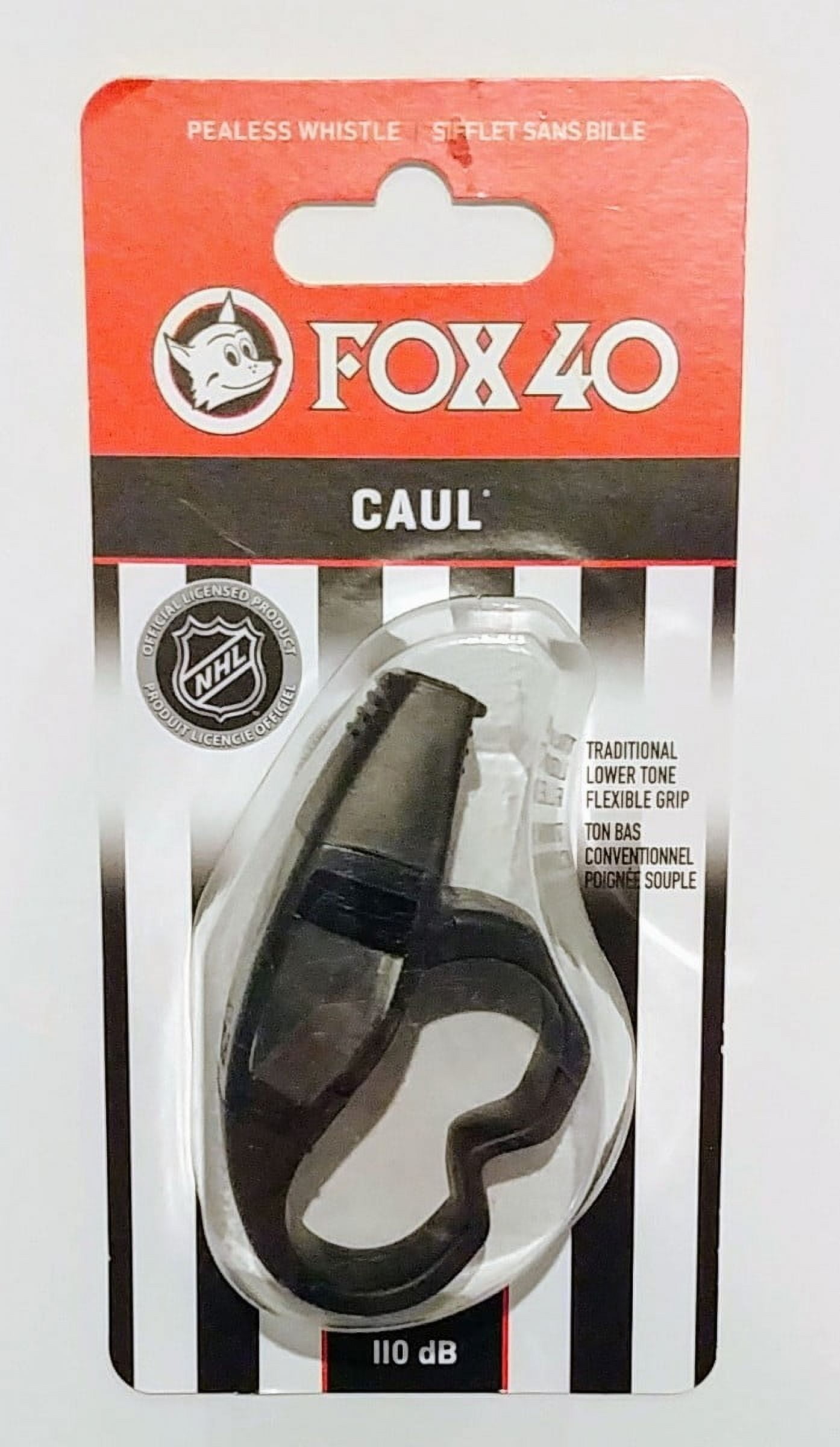 Fox 40 Caul CMG Pealess Whistle w/ Flexible Fingergrip, Black - Walmart.com