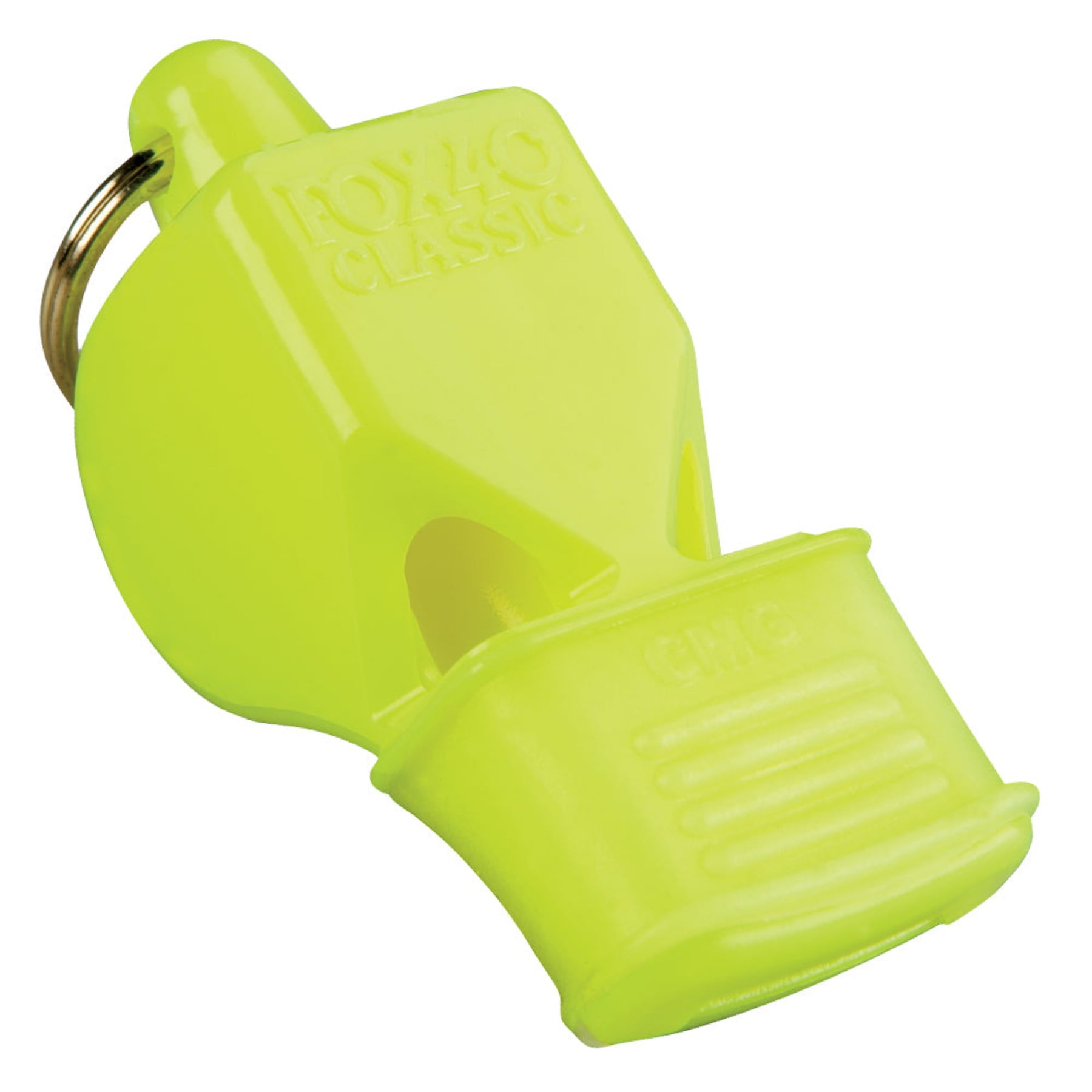 Fox 40 Classic CMG Safety 3-Chamber Pealess Whistle, Neon Yellow ...