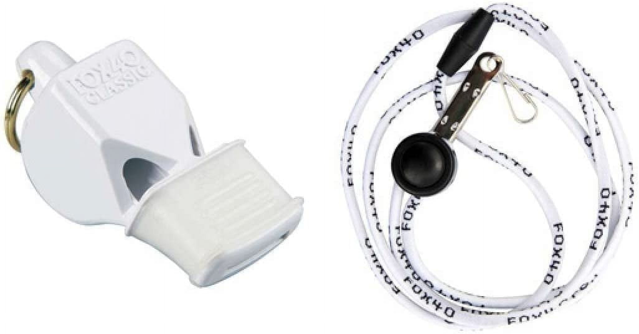 Fox 40 Classic CMG Extra Loud Emergency Whistle, 115 dB, White with ...