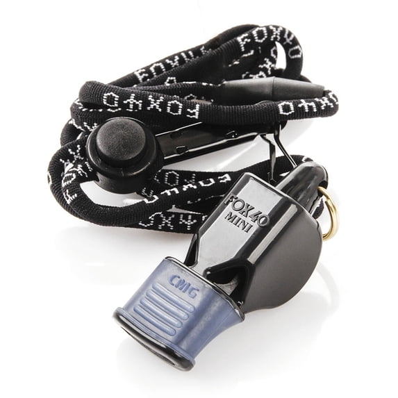 Fox 40 Mini CMG Pealess Whistle, Cushioned Mouth Grip, 3-Chamber, 109dB ...
