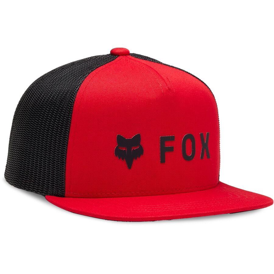 Fox Absolute Mesh Youth Snapback Hat (One Size Fits Most, Flame Red ...