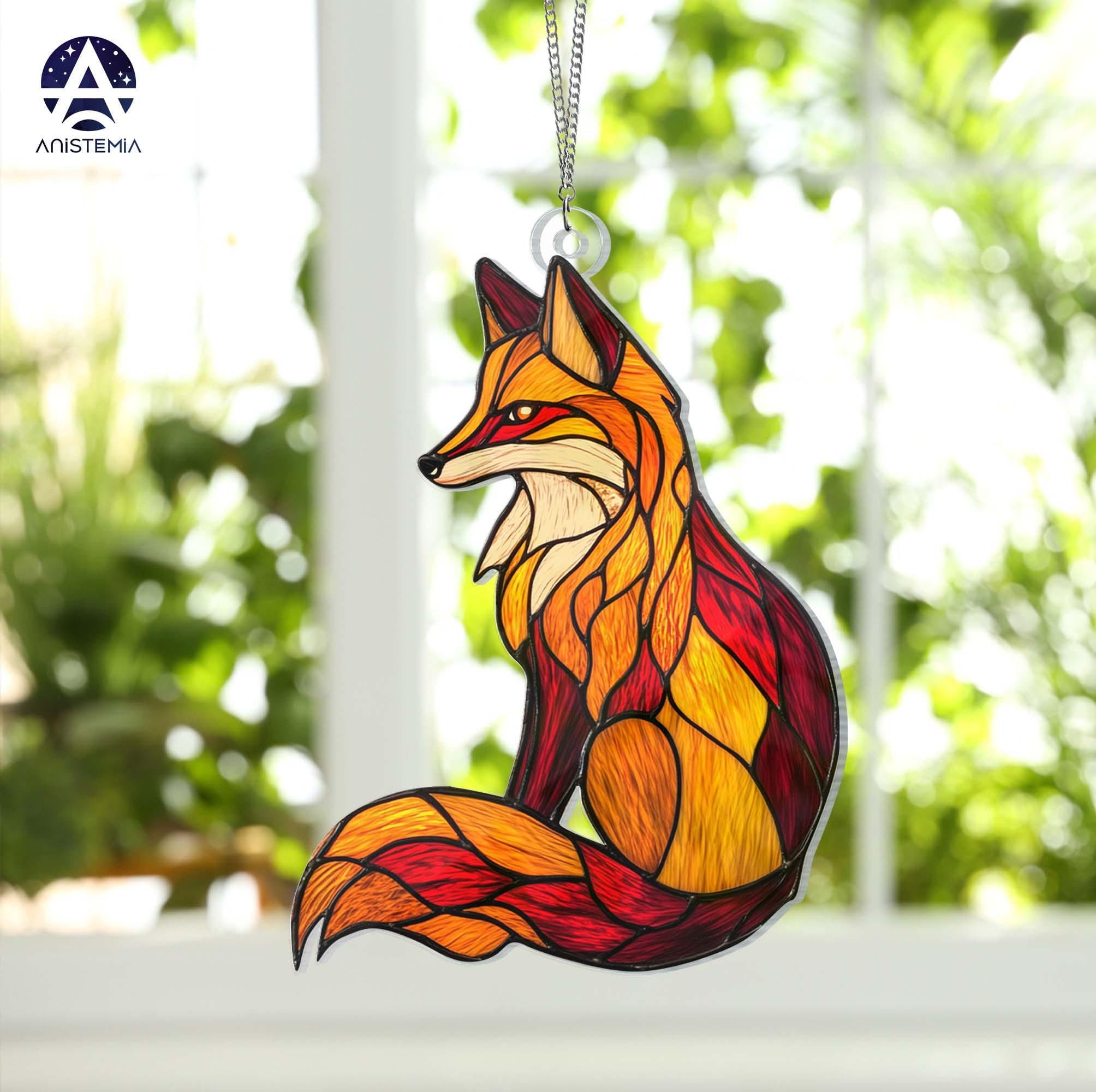 Fox Acrylic Window Hanging Minimal Fox Art Sign, Modern Wall & Window ...