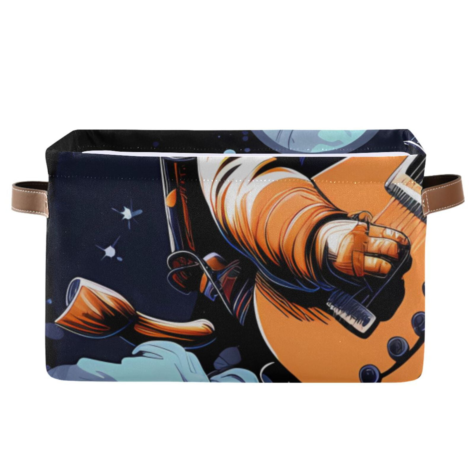Fox Astronaut and Guita Storage Bins Baskets With Handles Storage Box ...