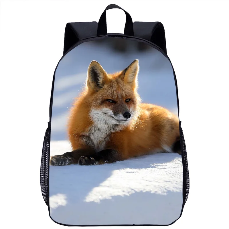 Fox Backpack Children's School Backpack Kids Cool Animal 3D Print ...