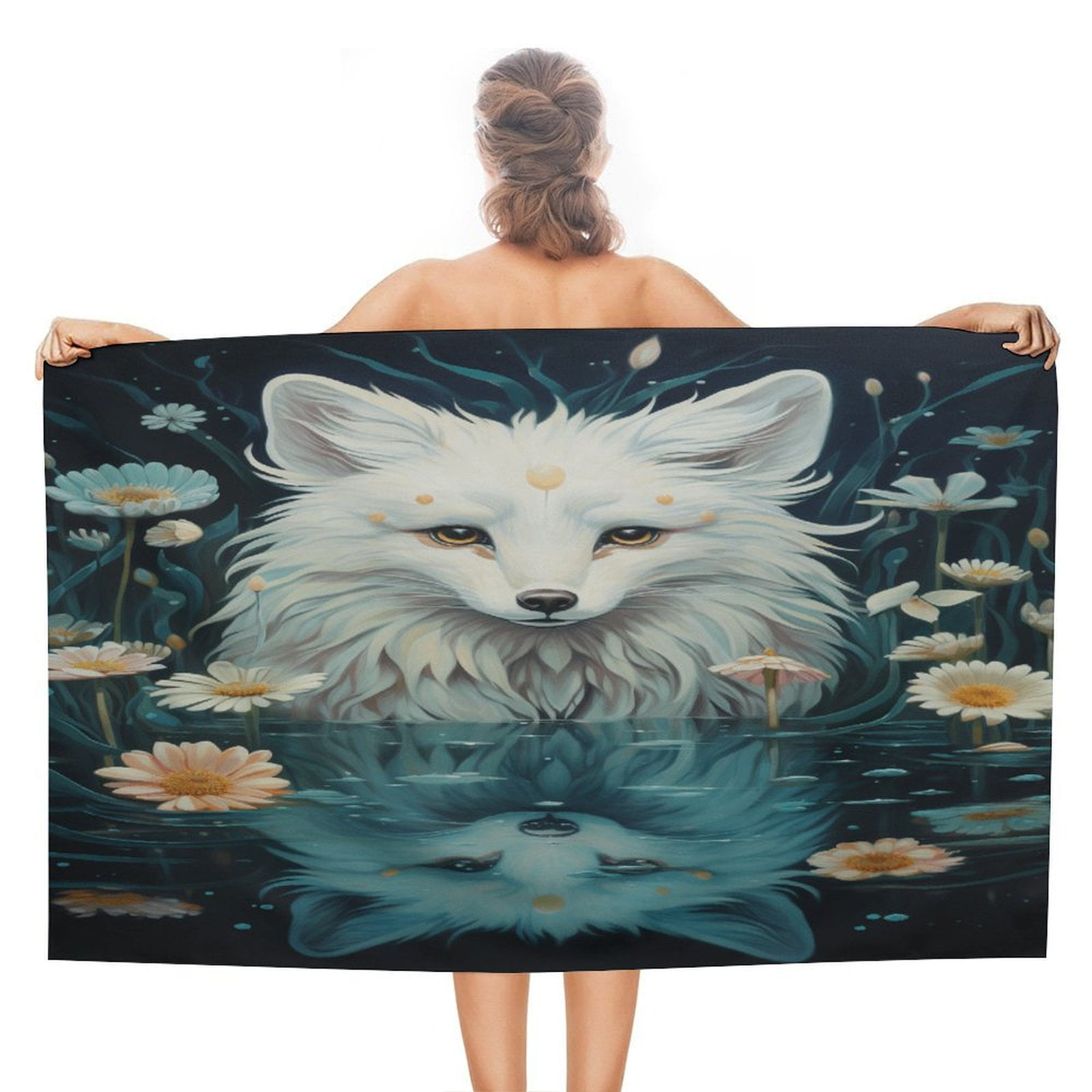 Fox Beach Blanket Soft Absorbent Lightweight Long Wide Packable Towels ...