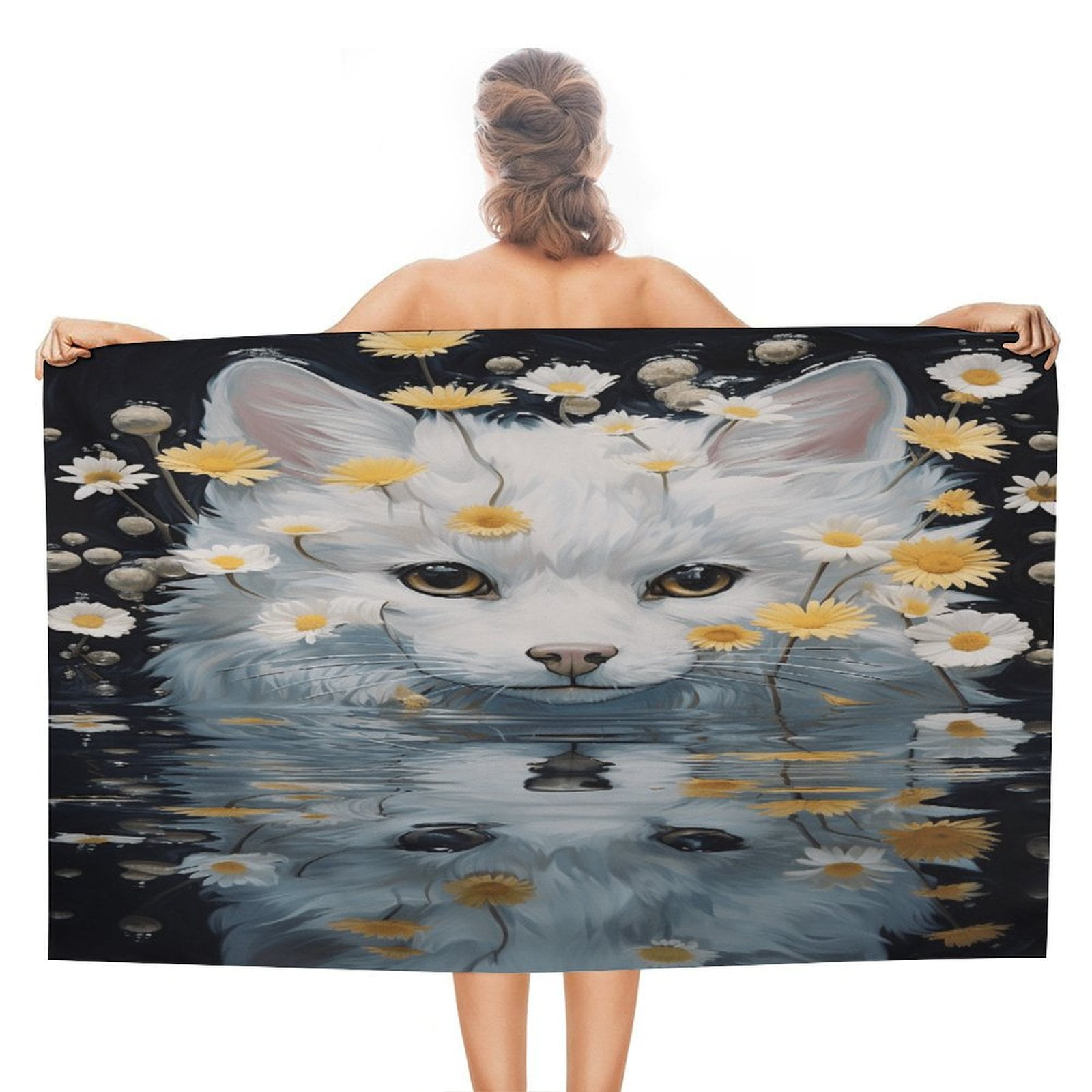 Fox Beach Towel Absorbent Bath Towel Big Quick-drying Sunscreen Travel ...