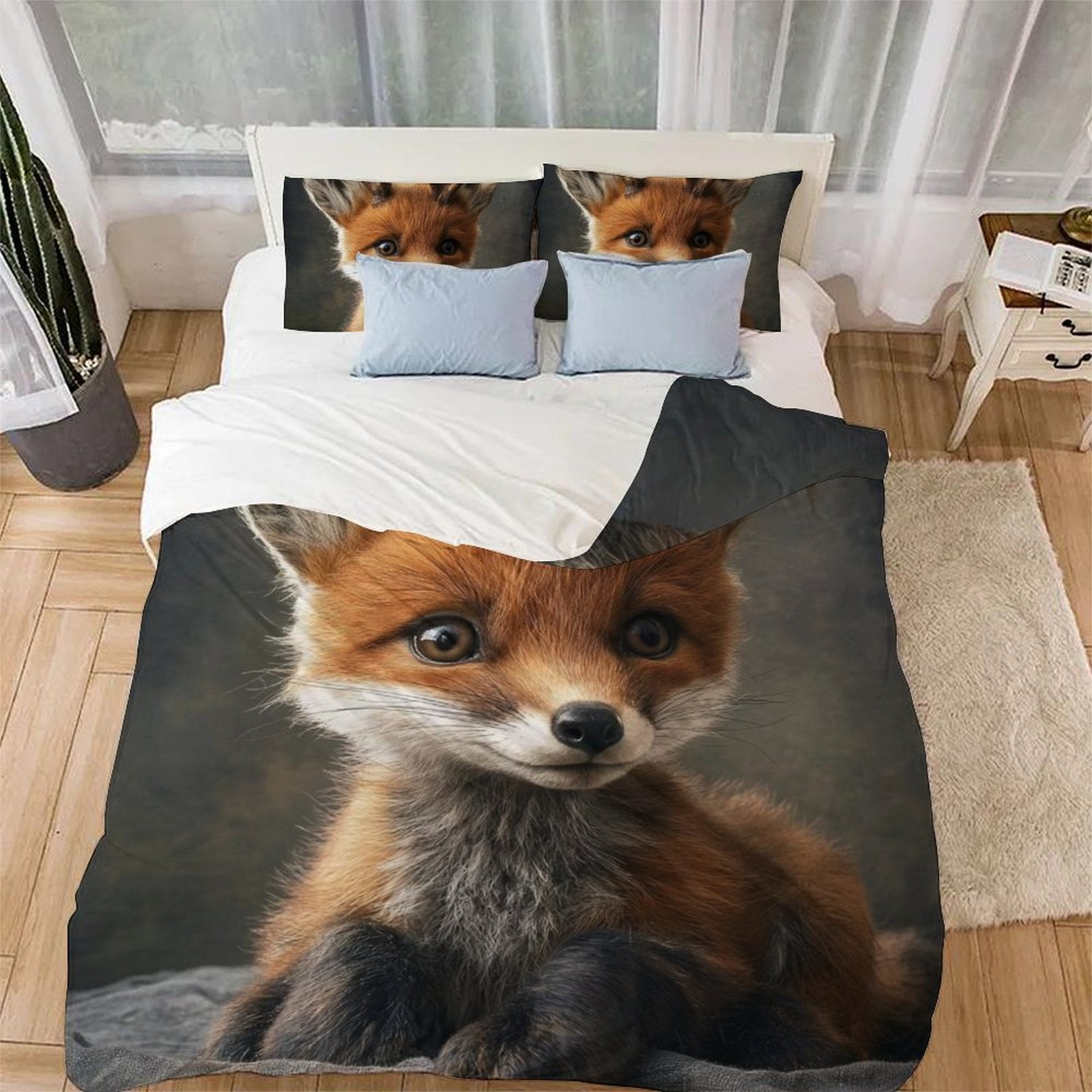 Fox Bedding Set Comforter Covers 3D Printed Quilt Cover Duvet Cover 3 ...