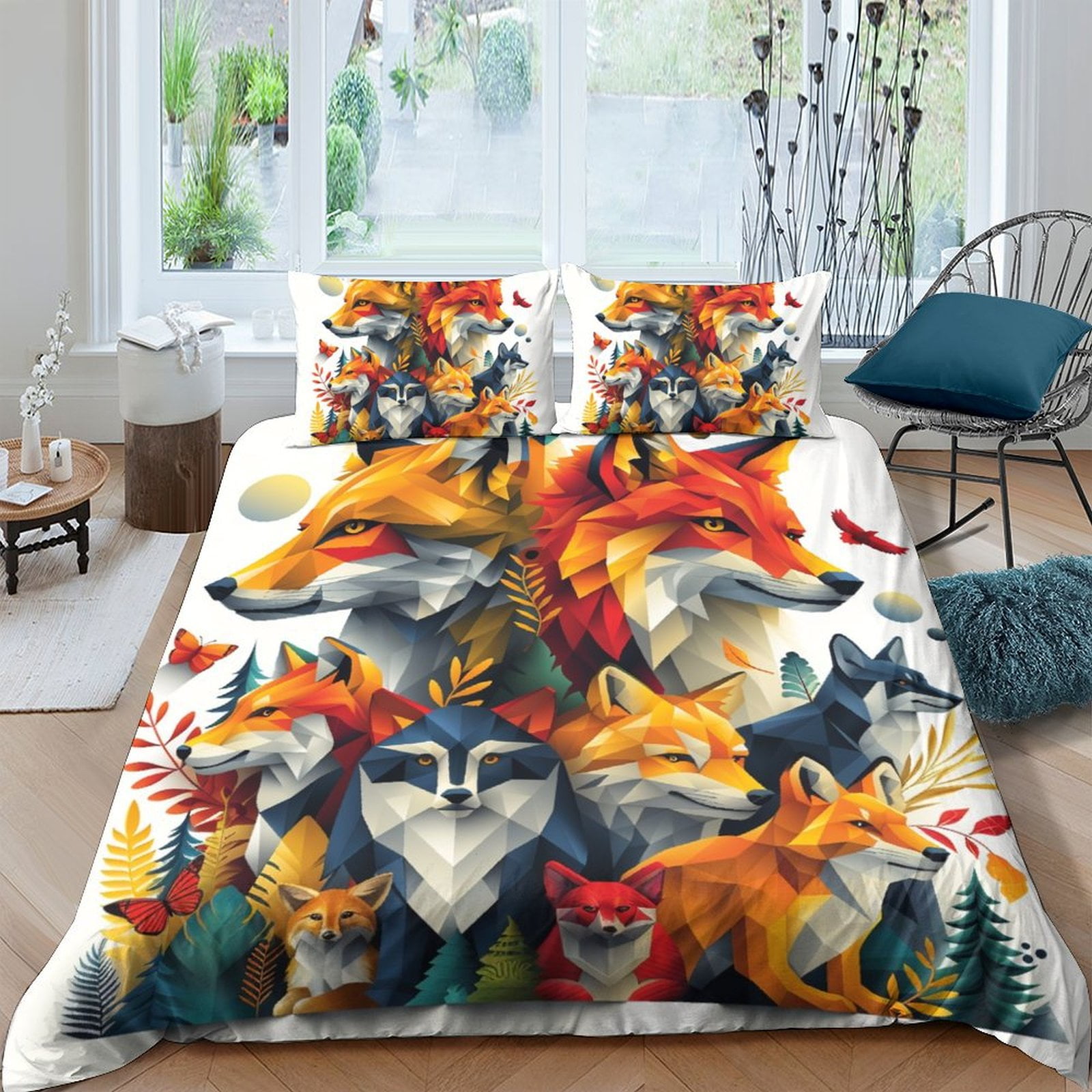 Fox Bedding Set Quilt Cover 3D Printed Comforter Covers Duvet Cover 3 ...