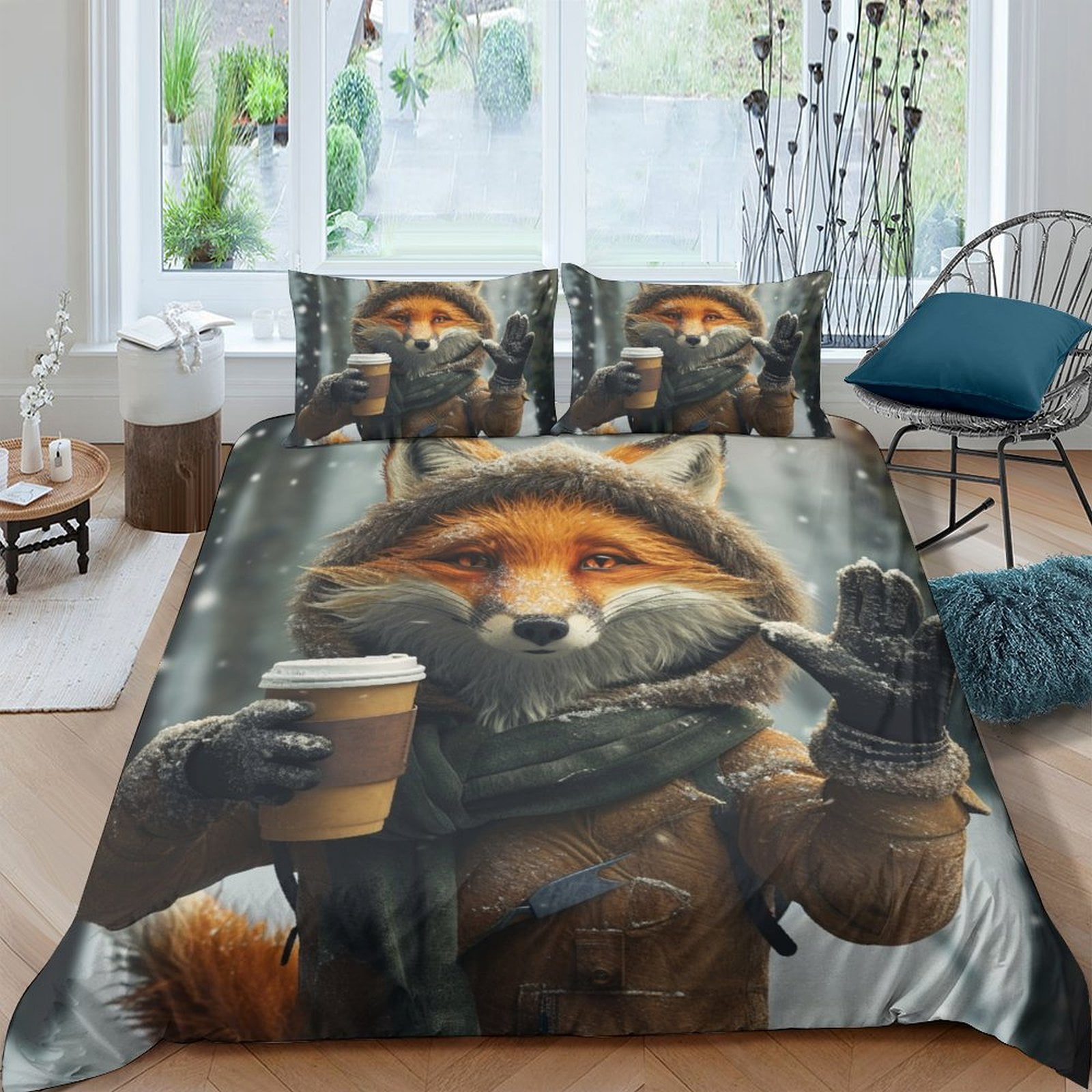 Fox Bedding Set Quilt Cover 3D Printed Comforter Covers Duvet聽 for ...