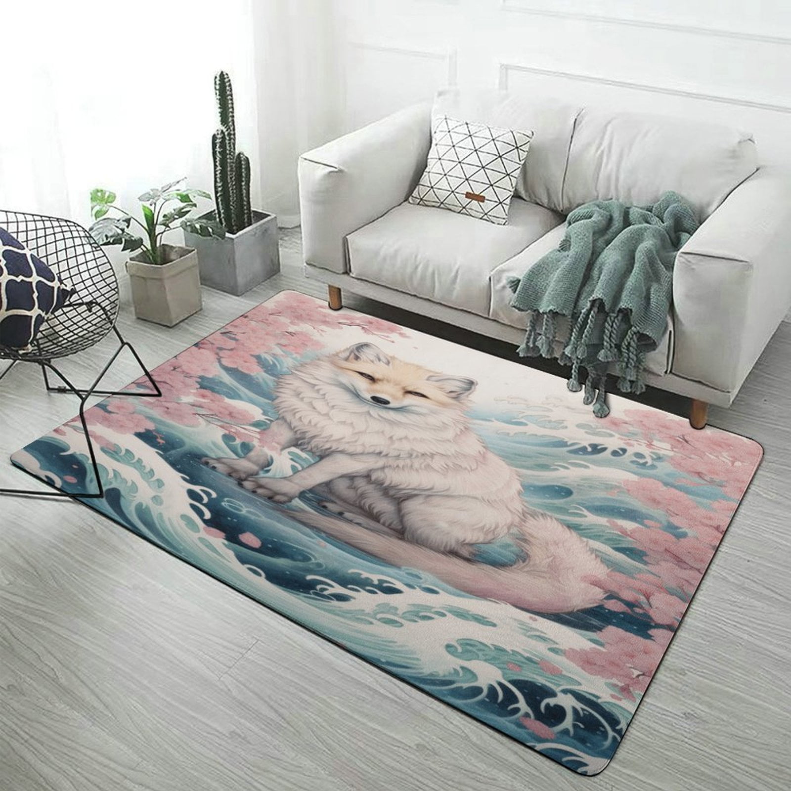 Fox Carpet for Living Room Luxury Home Rations Sofa Coffee Table Large ...