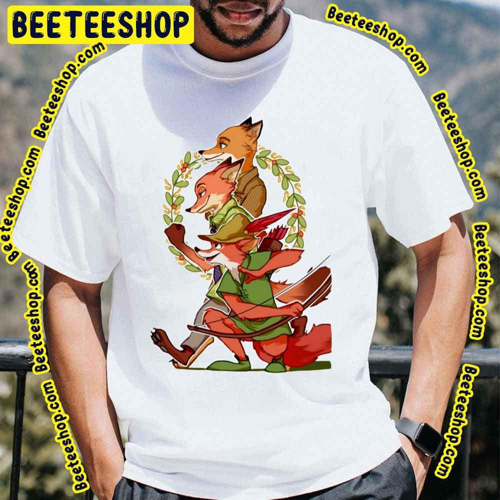 Fox Cartoon Robin Hood Trending Unisex T-Shirt Shirt, Size L, Tee Sport ...