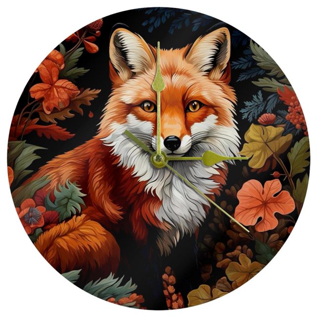 Fox Circular Acrylic Wall Clock - Elegant and Functional Timepiece ...