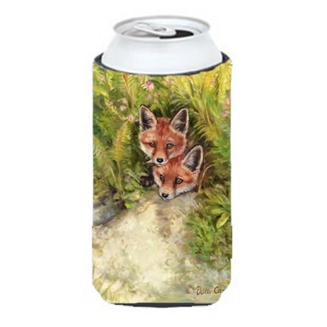 Fox Cubs Peepers by Debbie Cook Tall Boy Can cooler Hugger - Walmart.com