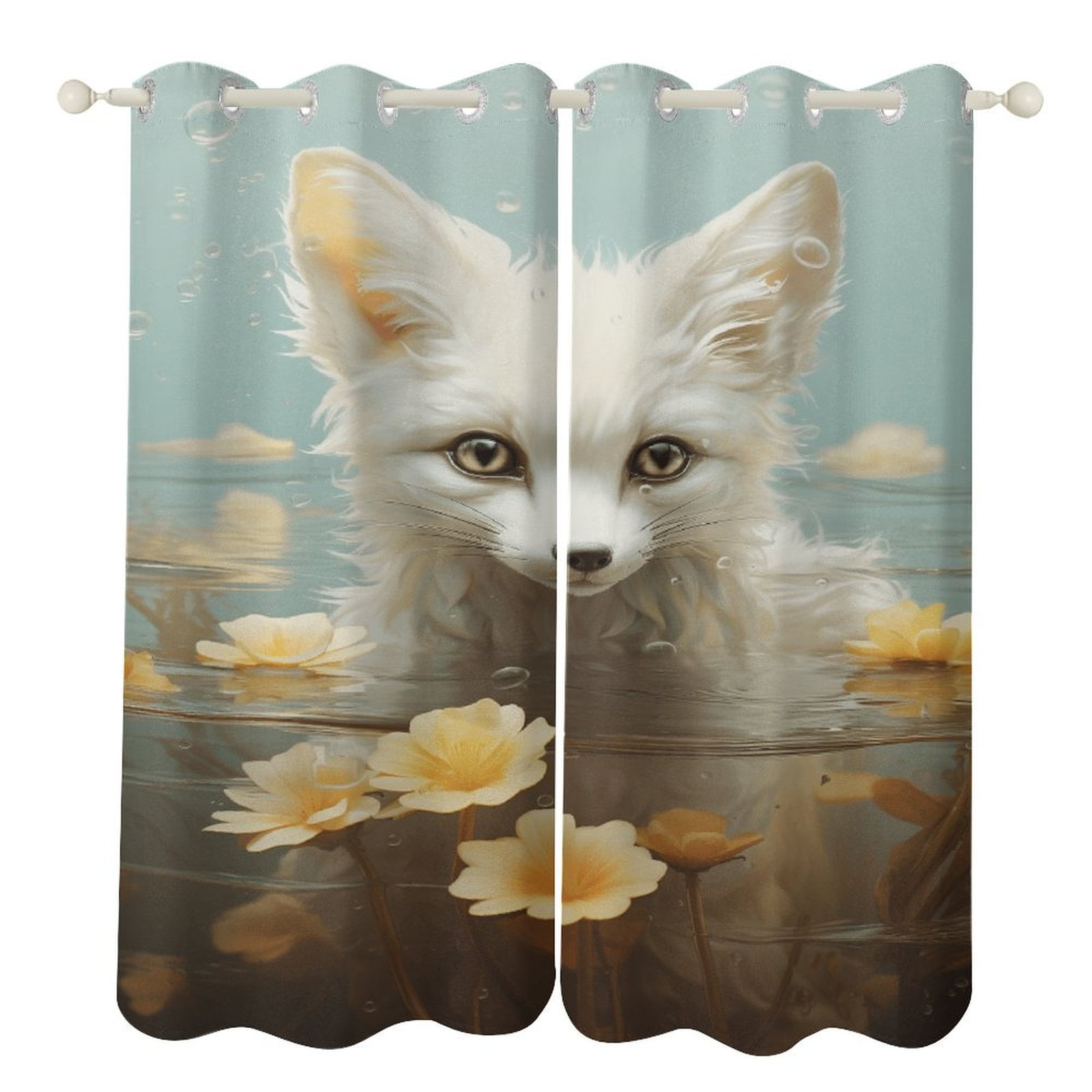 Fox Curtains for Bedroom Living Room Drapes Kitchen Room Window Curtain ...