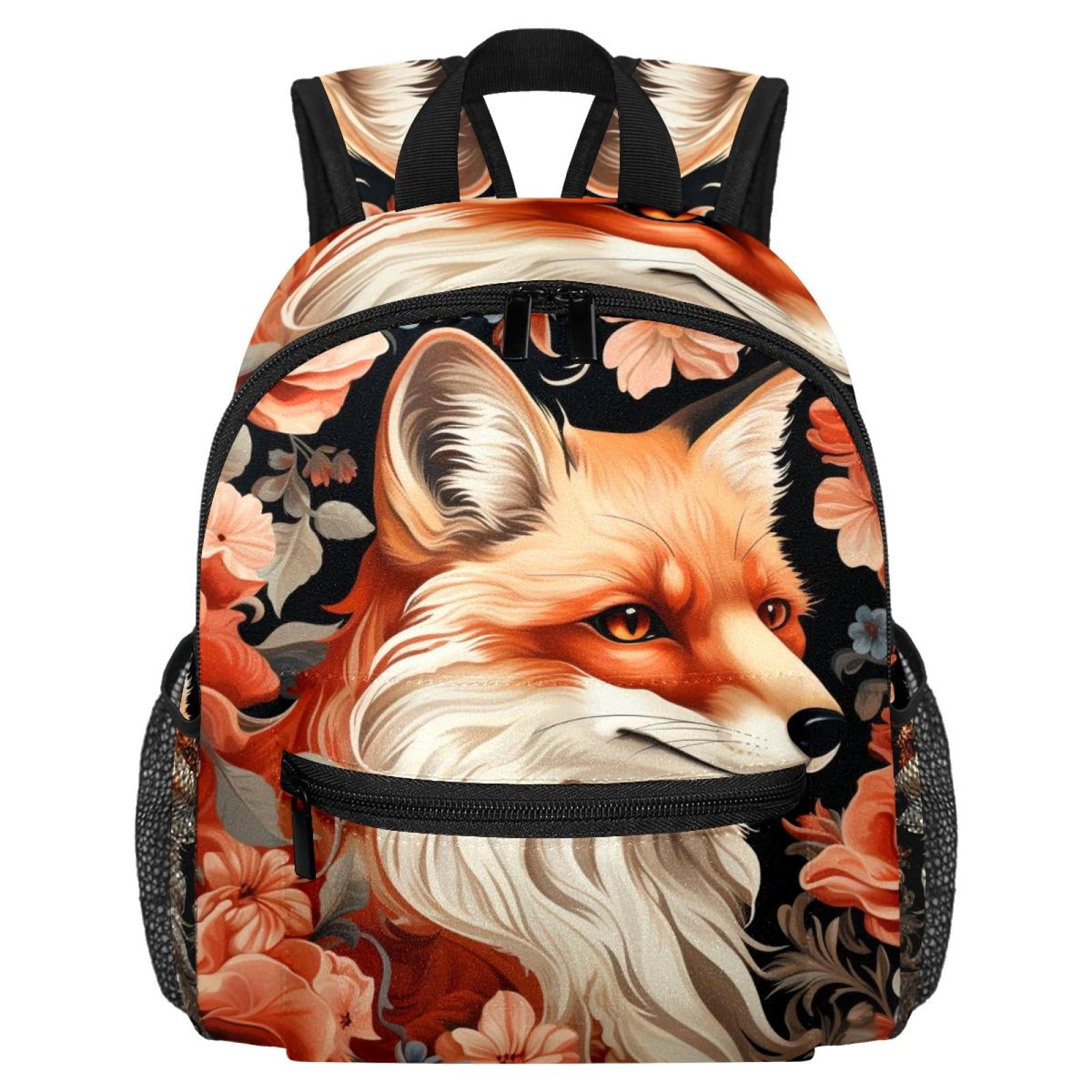 Fox Cute Book Bag with Adjustable Shoulder Strap, Large Capacity ...