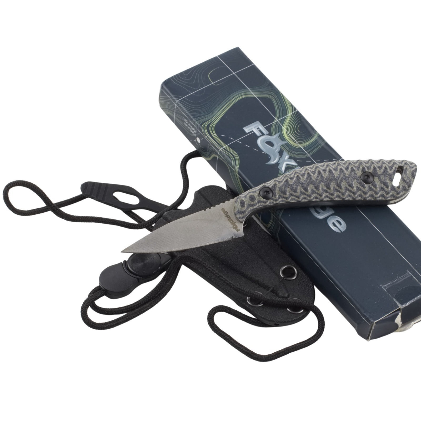 Fox Edge Fixed Blade Knife Black Blue Sculpted G10 - Walmart.com