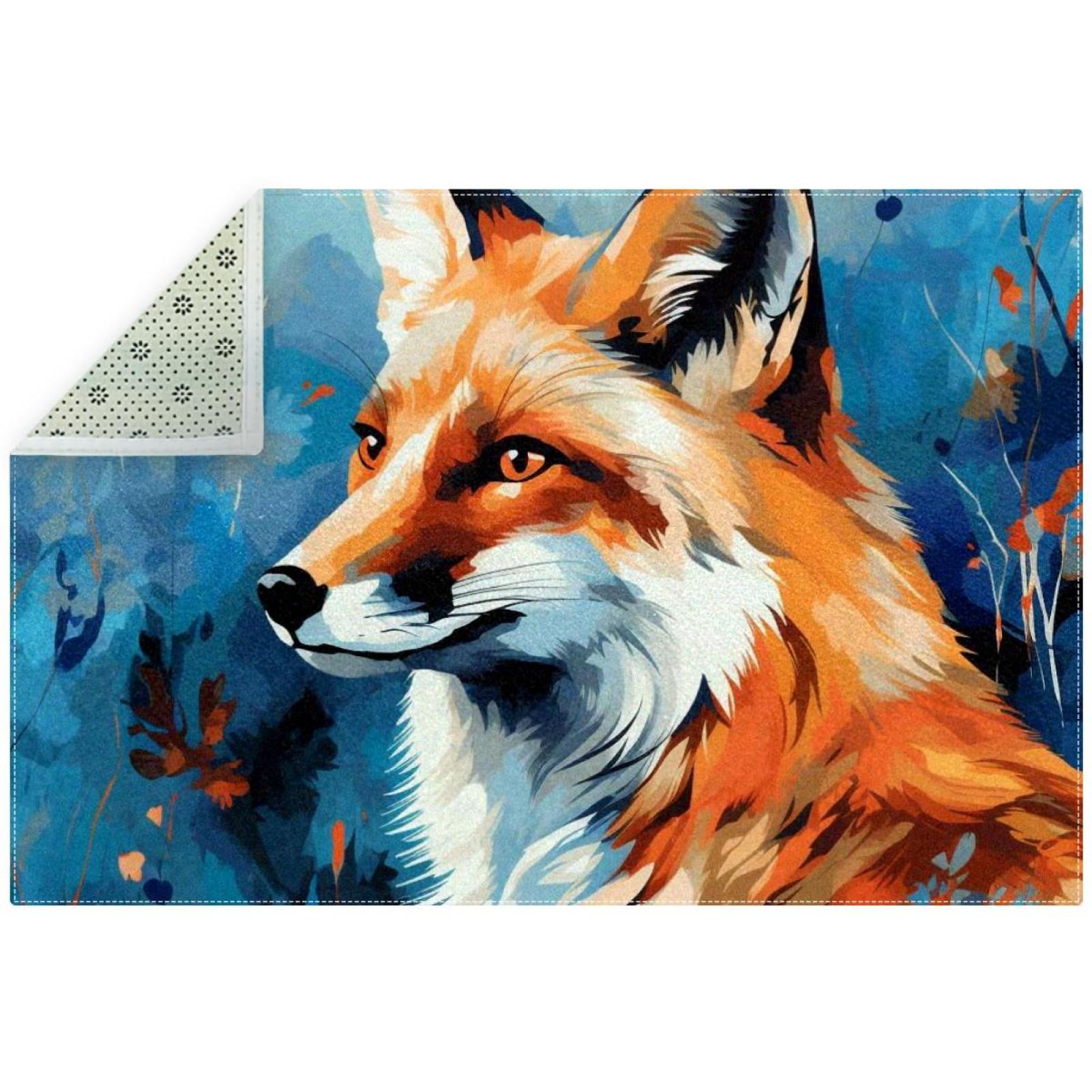 Fox Elegant Gray Polyester Area Rug with Right-Angle Design for Living ...