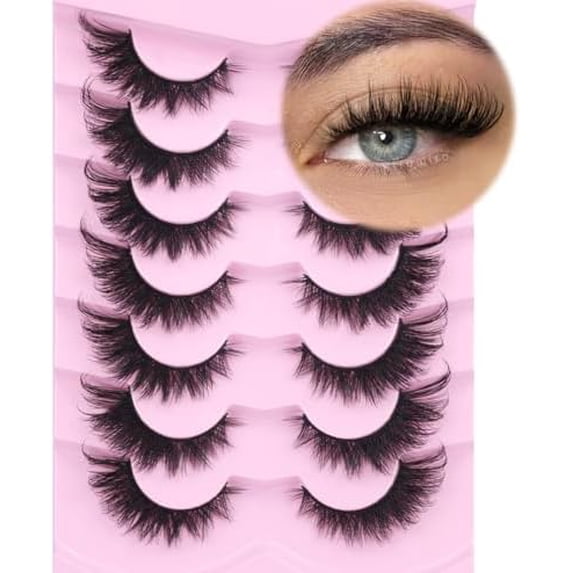 Fox Eye Lashes Wispy False Eyelashes 18mm Volume Faux Lashes Soft Lash ...
