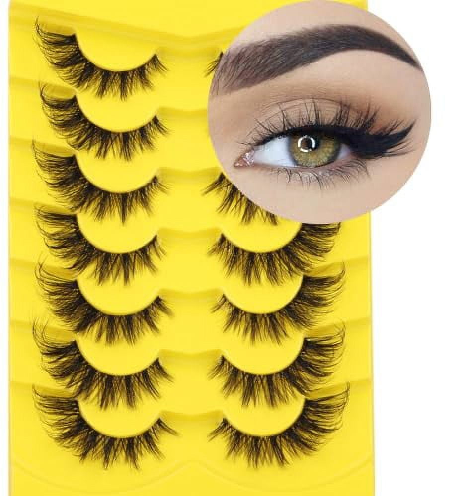Fox Eye Lashes Wispy False Eyelashes Natural Look Clear Band Lashes ...