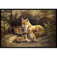 Fox Family Foxes by the Den Indoor or Outdoor Mat- 18 x 27 - Walmart.com