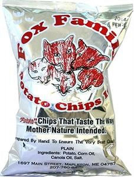 Fox Family Potato Chips, 7oz, Made in Maine - Gluten Free (Plain ...